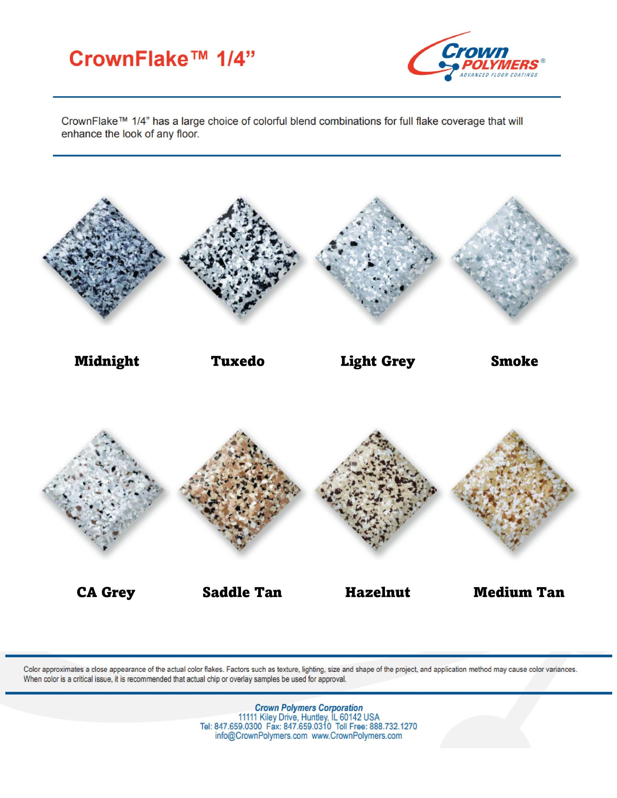 CrownFlake 3/8" - Chips Unlimited Flake Blends
